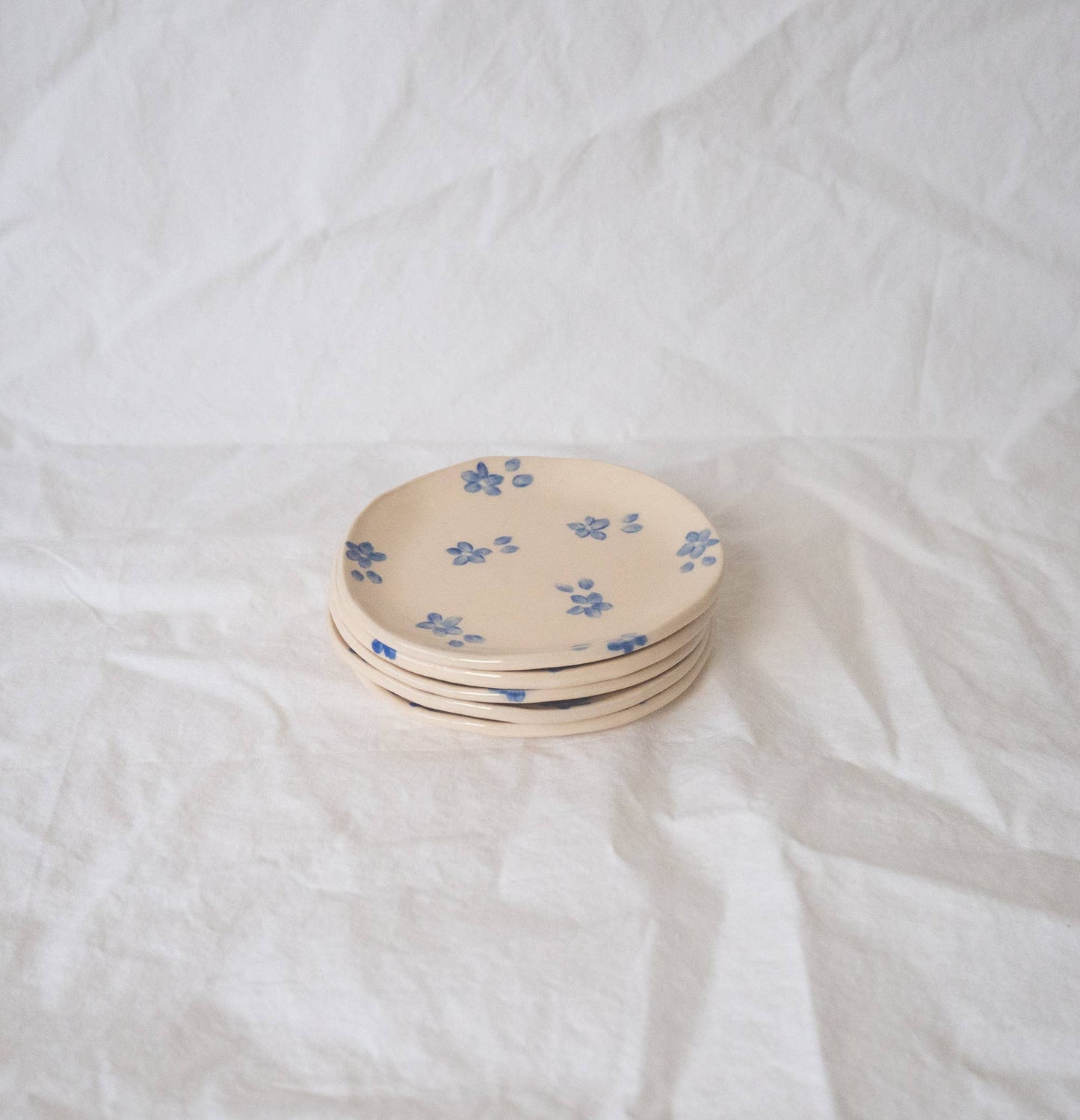 Handmade Ceramic Blue Floral Ring Dish – Rising Boutique