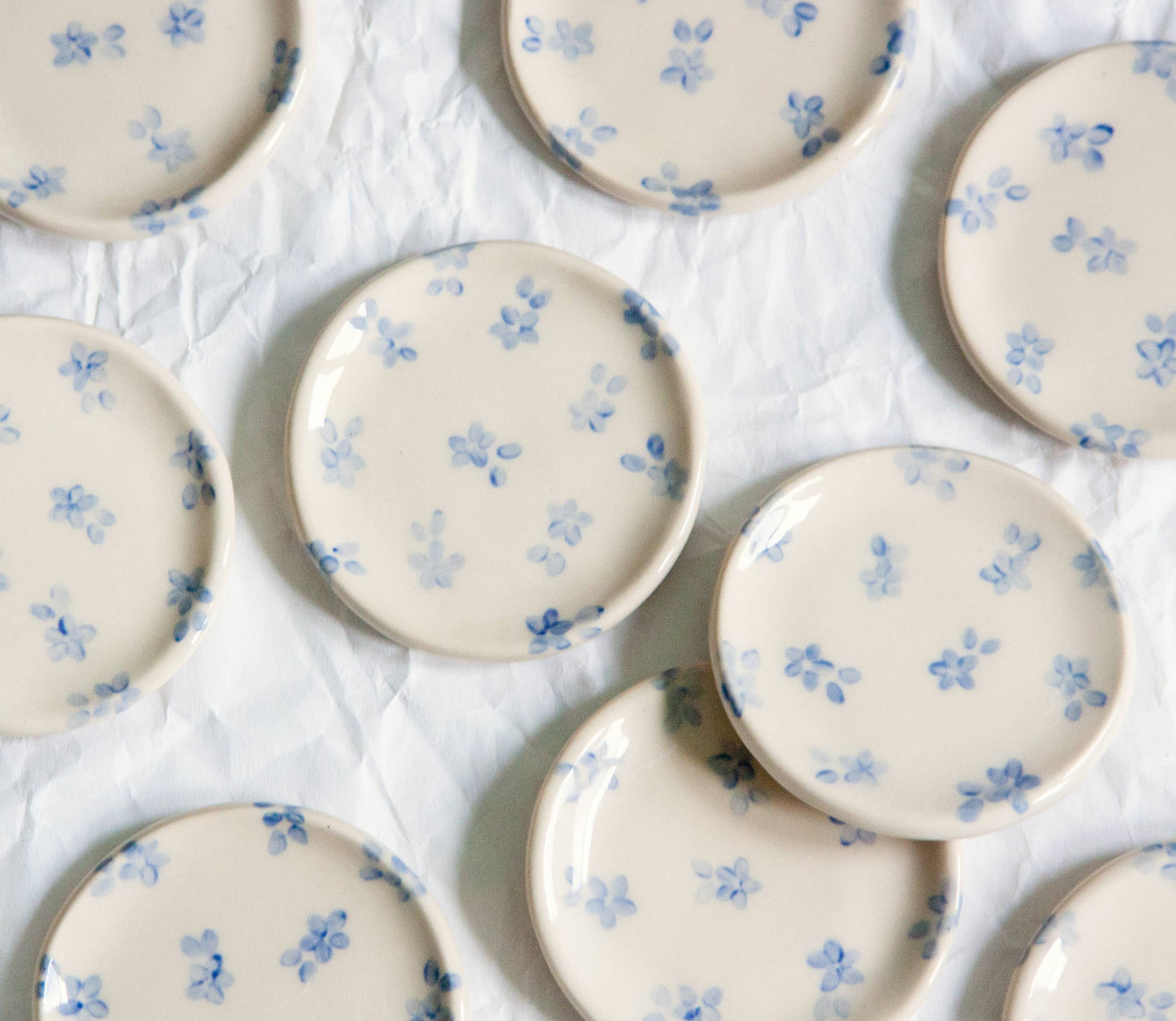 Handmade Ceramic Blue Floral Ring Dish – Rising Boutique