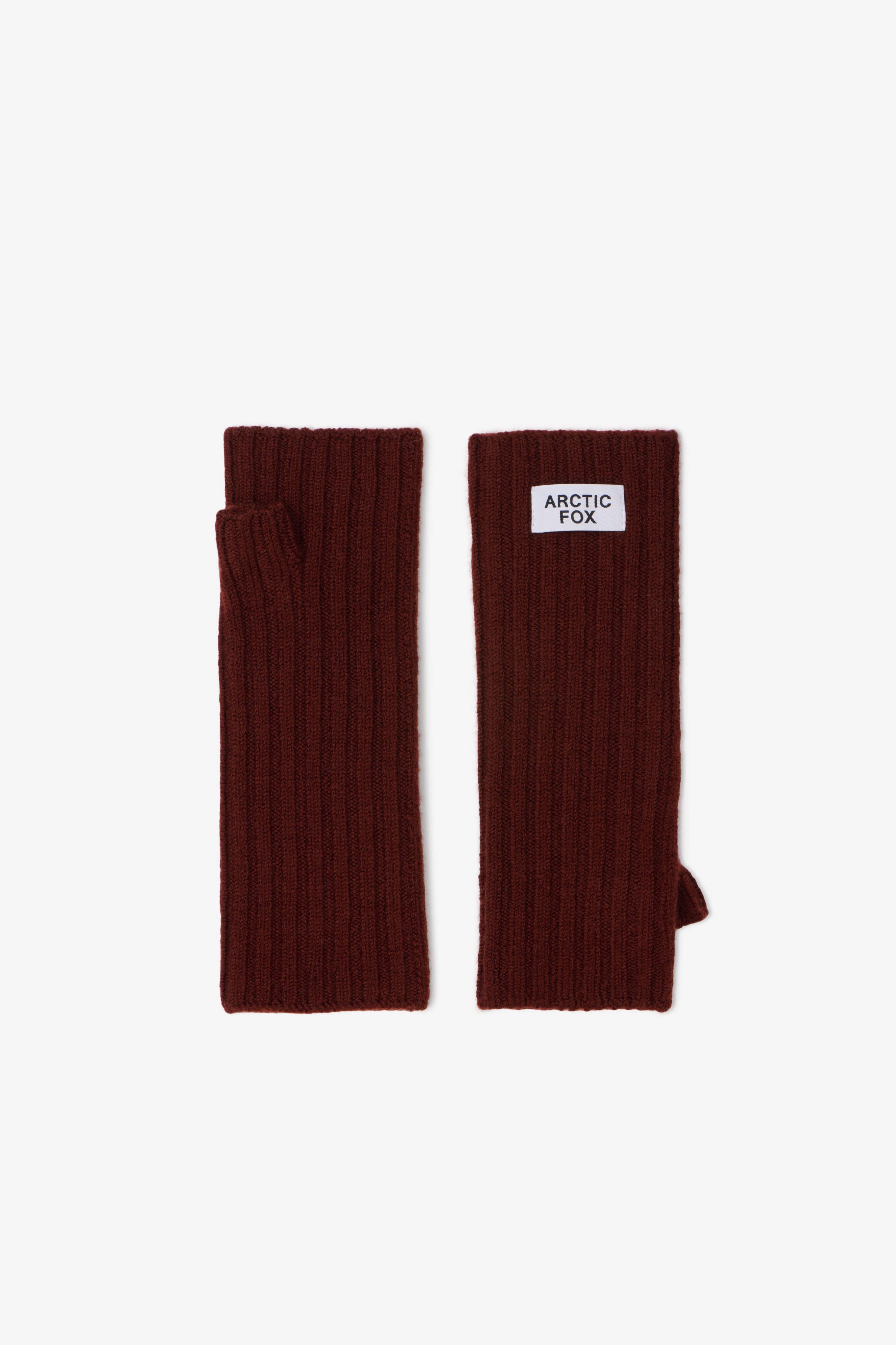 Dark Walnut Brown Wool Fingerless Gloves – Rising Boutique